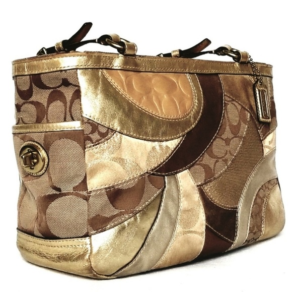 Coach | Bags | Coach Patchwork In Gold | Poshmark